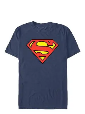 SUPERMAN Logo Classic Graphic T-shirt - Navy Blue: Classic