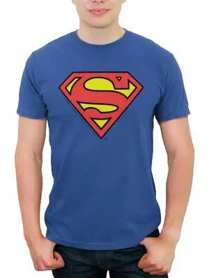 SUPERMAN Logo Classic Graphic T-shirt - Royal Blue: Classic