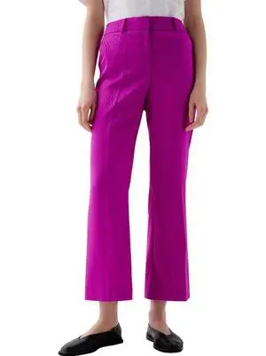 SCALPERS Jacquard Print Flared Trousers - Fucsia