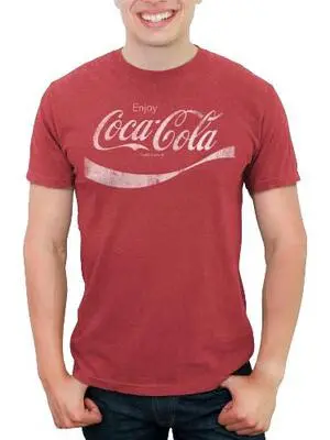 COCA COLA Taste Of Time Graphic T-shirt - Red Heather