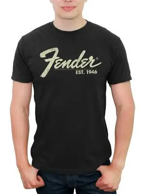 FENDER Distressed Logo Graphic T-shirt - Black