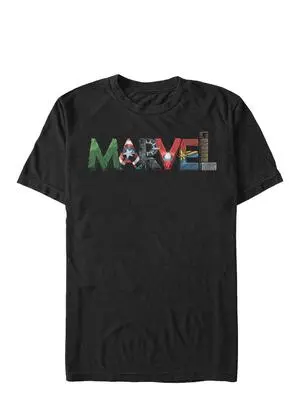 MARVEL Logo Hero Font Graphic T-shirt - Black