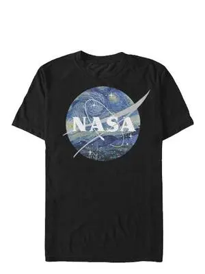 NASA Starry Night Logo Graphic T-shirt - Black