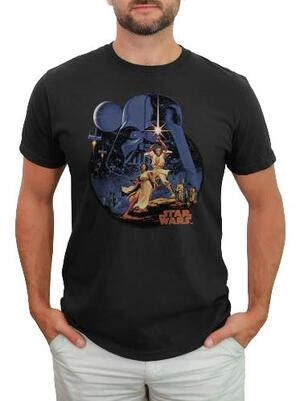 STAR WARS Vintage Art Graphic Tee - Black