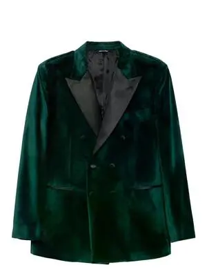 REVERES 1949 Velvet Double-breasted Jacket - Green