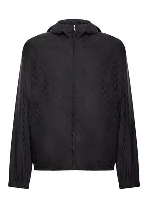 Gucci Monogram Hooded Jacket - Black