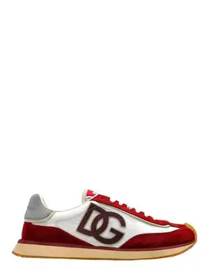 Dolce & Gabbana Logo Suede Trainers - Red