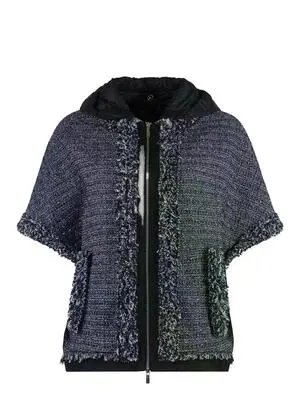MOORER Bouclé Tweed Hooded Jacket