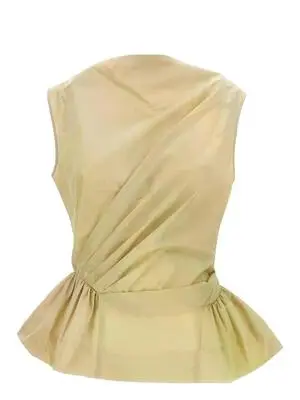 Simone Rocha Draped Peplum Top - Neutrals