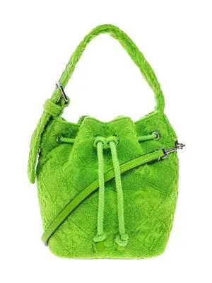 Tory Burch Mini T Monogram Terry Bucket Bag - Green