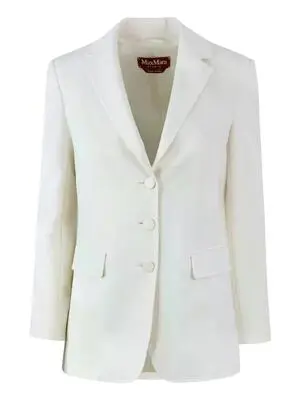 Max Mara Three-button Notched Blazer - White