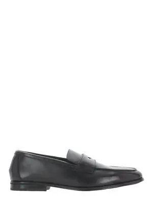 DOUCAL'S Penny Leather Loafers - Black