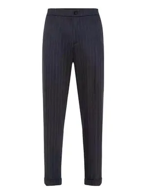 BILLIONAIRE Pinstripe Trousers Blue