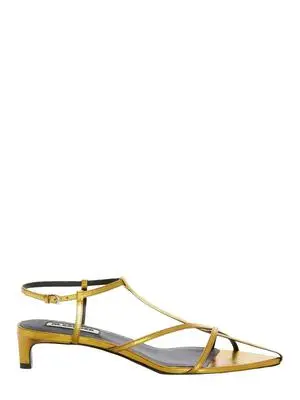 JIL SANDER Ankle-strap Leather Sandals - Yellow