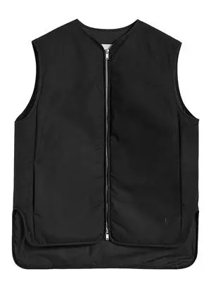 JIL SANDER Cotton Padded Gilet - Black