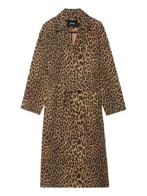 Zadig&Voltaire Leopard Print Belted Coat - Neutrals