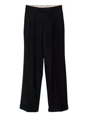 BERWICH Pleated Straight-leg Trousers - Blue
