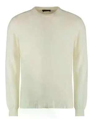 MOORER Cashmere Crew-neck Sweater - White