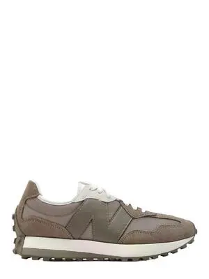 NEW BALANCE 327 Suede Panelled Sneakers - Brown