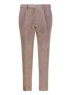 SANTANIELLO Corduroy Tailored Trousers - Neutrals