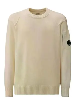 C.P. COMPANY Lens-detail Sweater - White