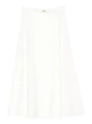 Maje Logo-plaque A-line Skirt - White