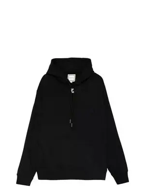 WOOYOUNGMI Embroidered-logo Drawstring Hoodie - Black