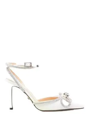 Mach & Mach 90mm Crystal-embellished Pumps - White