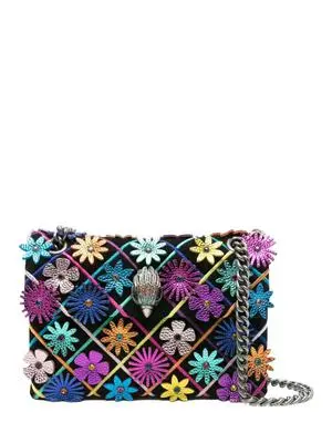 KURT GEIGER Floral-Embroidered Chain Bag