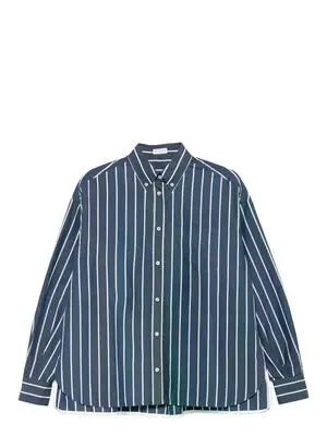 Brunello Cucinelli Striped Button-down Shirt - Blue