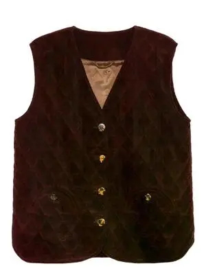 BLAZÉ MILANO Quilted Corduroy Gilet - Brown