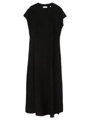 Marc O'polo Cap-sleeve Flared Midi Dress - Black