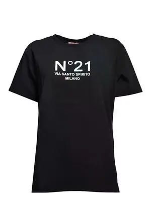 N°21 Logo-print Crew-neck T-shirt - Black