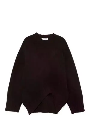 Attico Asymmetric Ribbed-knit Sweater - Brown