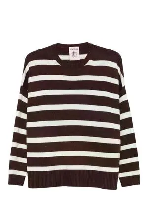 SEMICOUTURE Striped Crew-Neck Sweater
