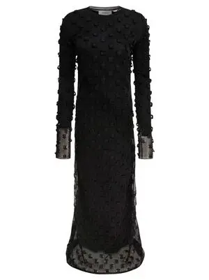 Sportmax Textured-knit Open-back Dress - Black