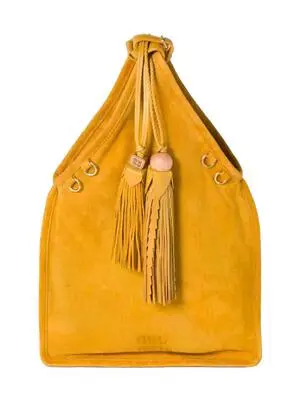 Miu Miu Tassel Leather Tote Bag - Yellow