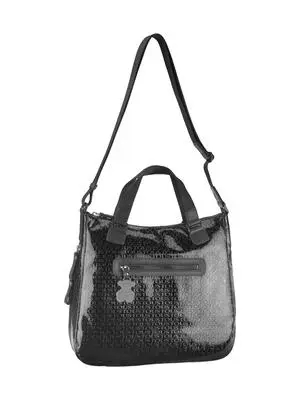TOUS Logo-plaque Embossed Tote Bag - Black