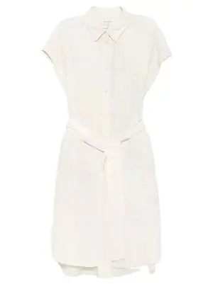 Marc O'polo Belted Mini Shirt Dress - Neutrals