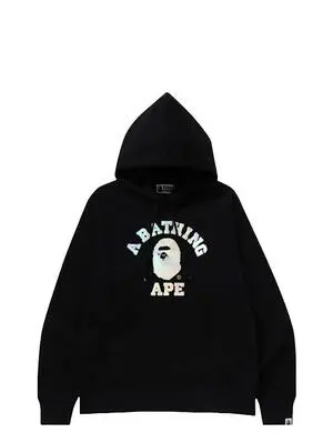 A BATHING APE Aurora College Pullover Hoodie - Black