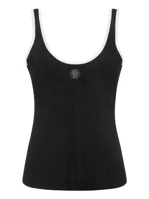Philipp Plein Ribbed-knit Tank Top - Black