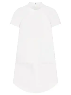COURREGES High-neck Pocket-detail Dress - White