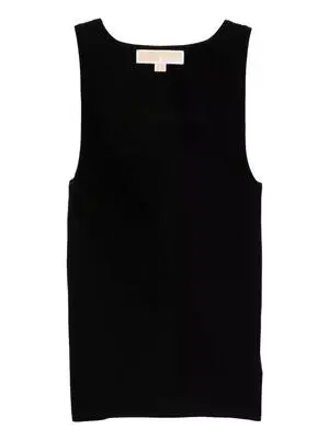 Michael Kors Ribbed Scoop-neck Tank Top - Black