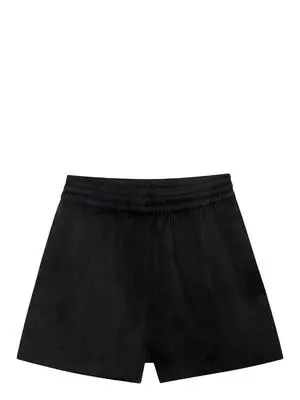 ANINE BING Kam Elasticated-Waist Shorts Black