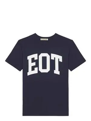 EVERY OTHER THURSDAY Garment Dyed Collegiate Logo Tee - Navy