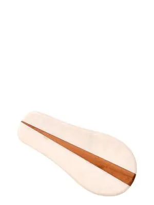 VERVE CULTURE Marble Spoon Rest - White & Brown