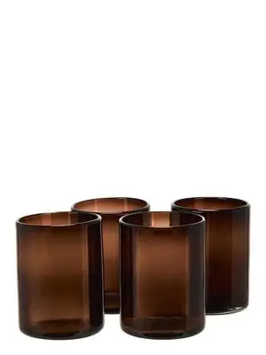 VERVE CULTURE Set Of 4 Tamarind Handblown Glasses - Brown