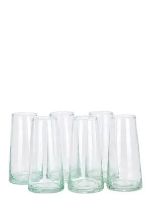 VERVE CULTURE Set Of 6 Champagne Glasses - Clear