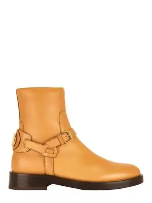 Valentino Garavani V Logo Signature Boots - Natural Camel