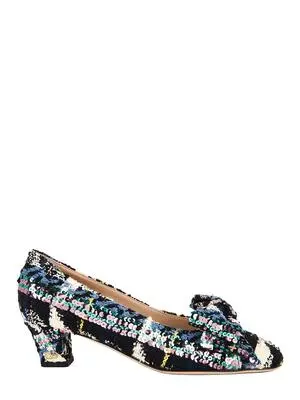 Valentino Garavani Bowow Pump - Multicolor & Navy